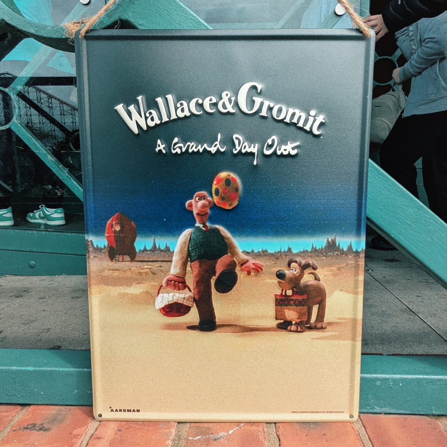 Wallace & Gromit Metal Grand Day Sign – Pleasure Beach Resort Retail Shop