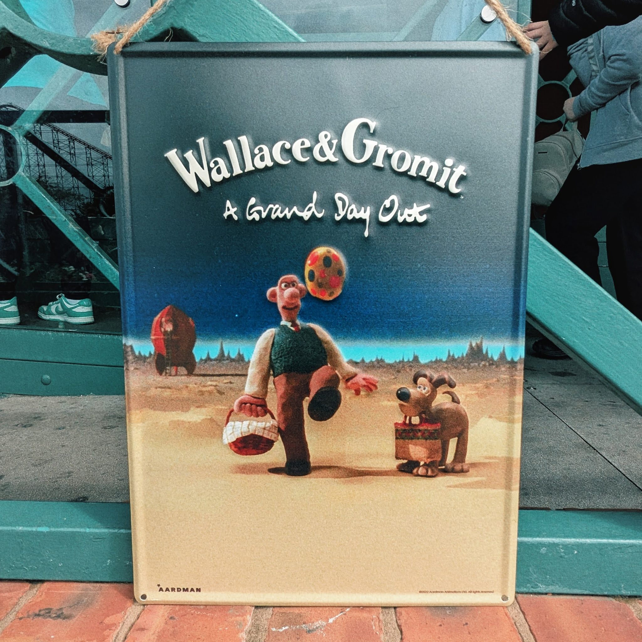 Wallace & Gromit Metal Grand Day Sign – Blackpool Pleasure Beach Retail ...