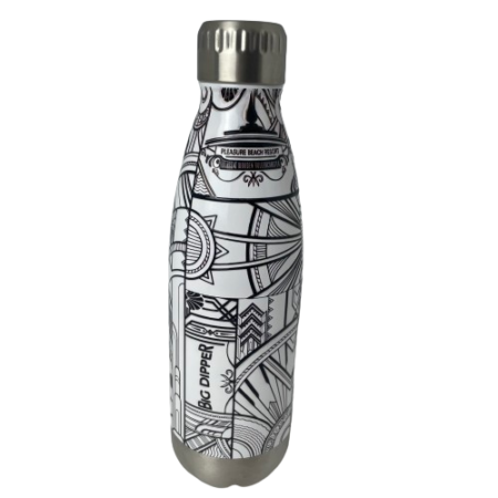 Big Dipper Black & White Art Deco Metal Bottle – Blackpool Pleasure ...
